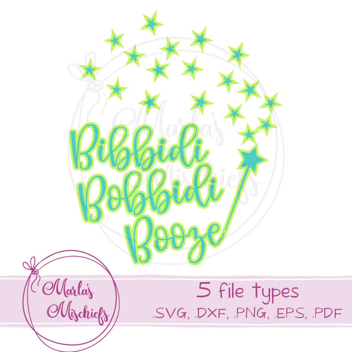 Bibbidi, Bobbidi, Booze - SVG and DXF Design for Cricuts and ...