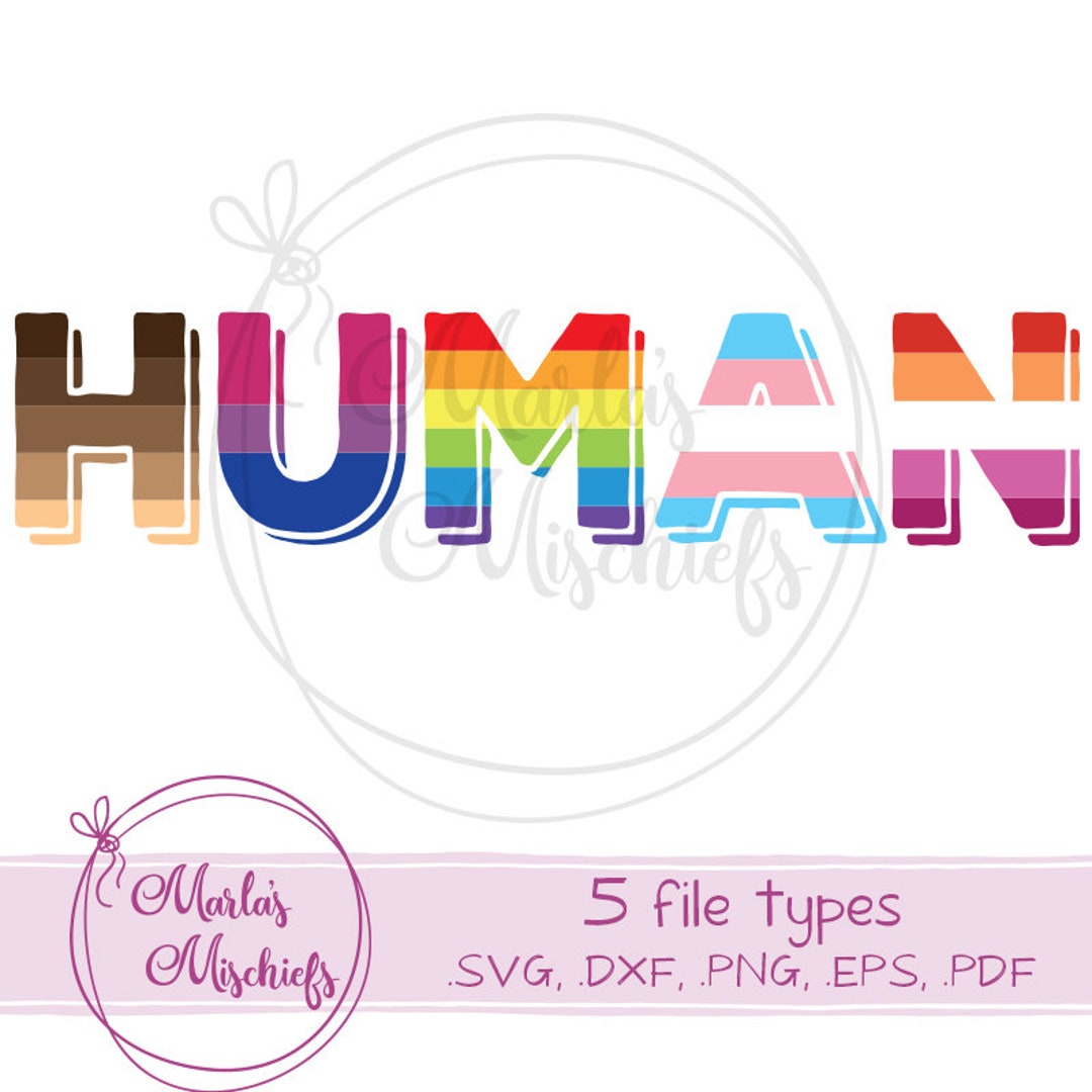 Human SVG and DXF Design for Cricuts and Silhouettes With Optional ...