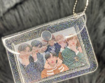 Photocard Holder Glitter Clear Jelly Wallet ID Holder for - Etsy