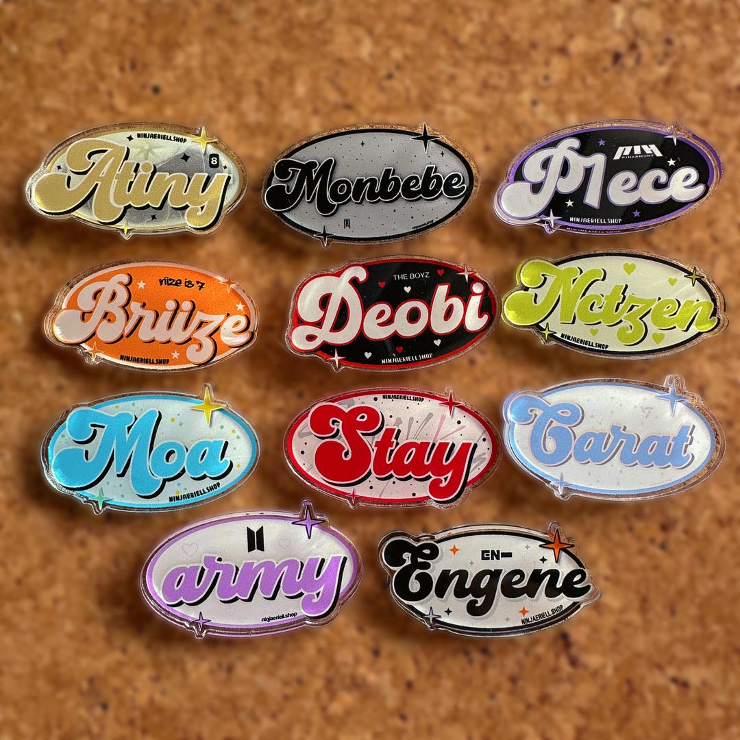 K-pop Fandom Pins: Boy Groups - Etsy