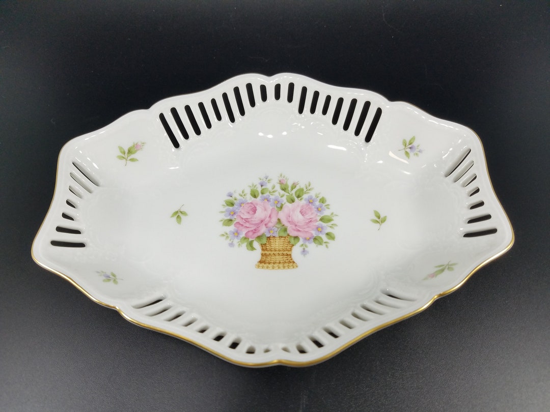 Vintage AK Kaiser Porcelain West Germany Marseilles Floral Reticulated ...