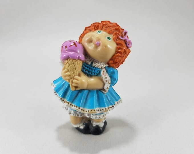 1984 Vintage Cabbage Patch Kids Miniature Doll W/ Ice Cream Blue Dress ...