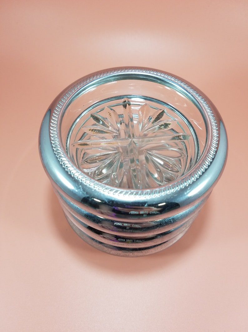 Set of 4 Vintage Coasters Perma Brite Chrome by National Silver Company ...