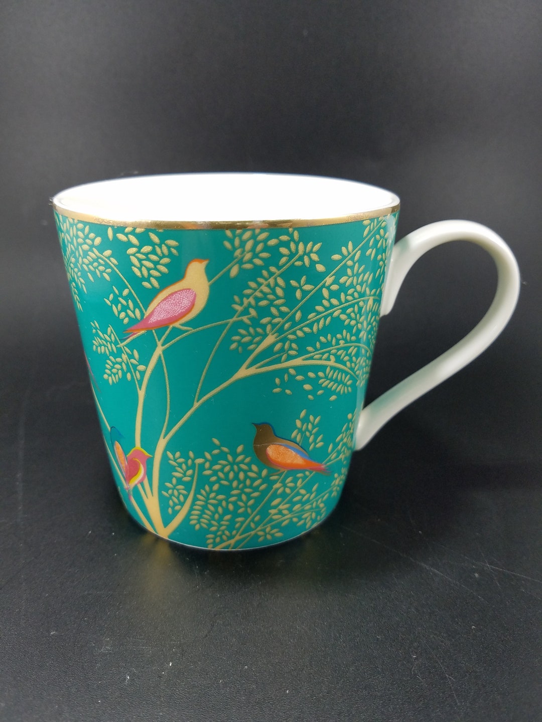PORTMEIRION England Sara Miller London Chelsea Mug Green Gold - Etsy