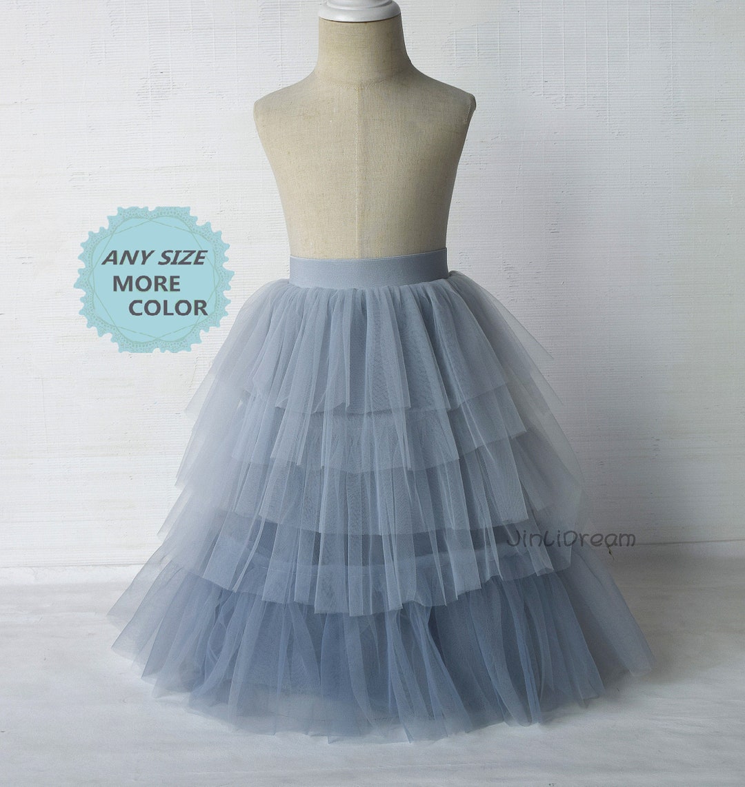 Tiered Tulle Skirt,mixture 5 Layer Color Cake Wedding Skirt, Party ...