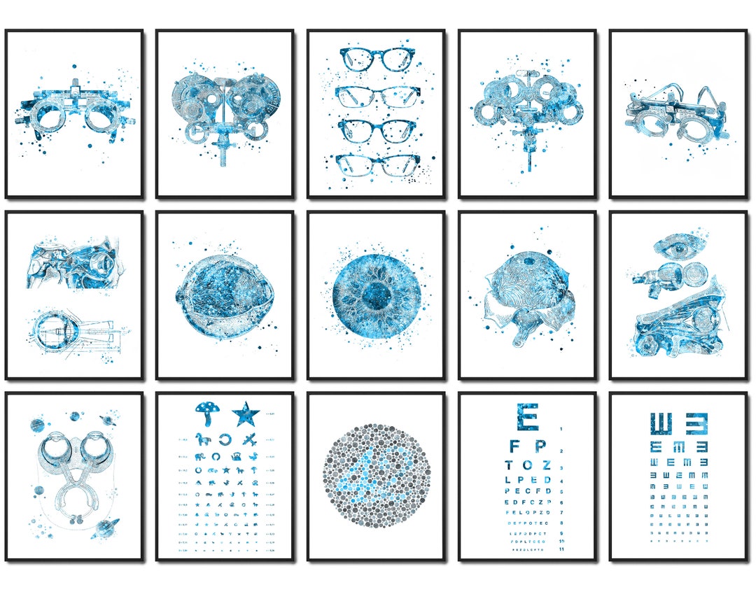 15 Eye Anatomy Prints Optometry Art Medical Art Optician Gift ...