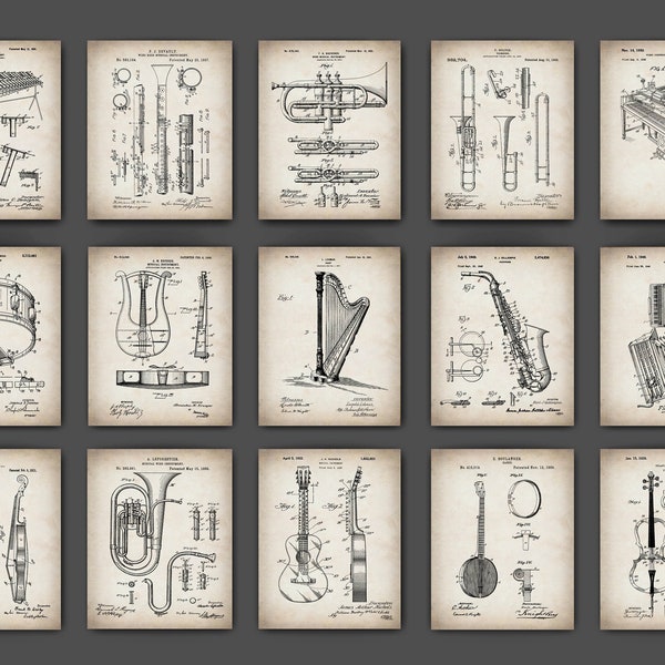 Music Instrument Art - Etsy