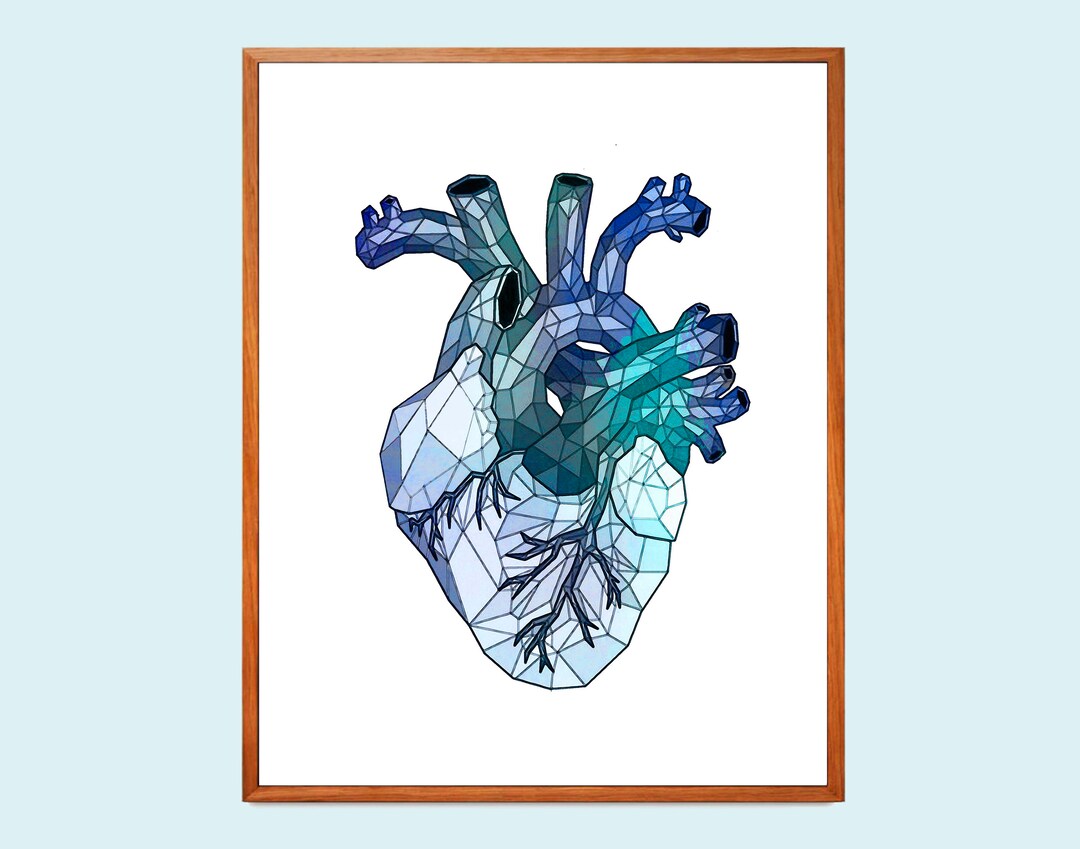 Heart Art, Anatomy Art, Medical Art, Modern Art, Clinic Wall Decor ...
