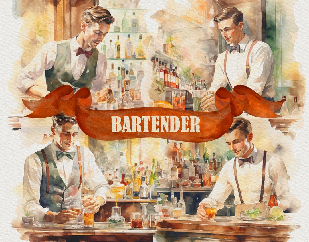 Bartender Clip Art Coctail Making Cooking Art Alcohol Art Bar Art ...