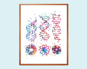 Science Art Print DNA Gifts DNA Poster DNA Print - Etsy