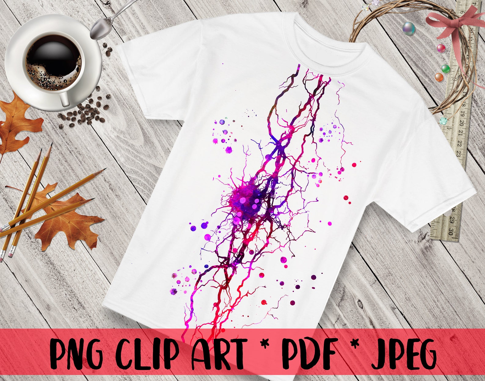 Science Clipart Neuron Clipart Neural Tree PNG Clipart - Etsy