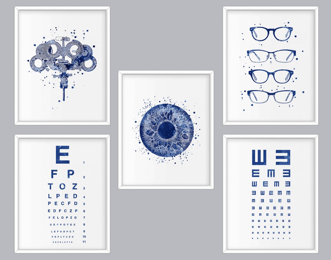 5 Ophthalmic Office Decor Optometry Art Optician Gift Refractor Art ...