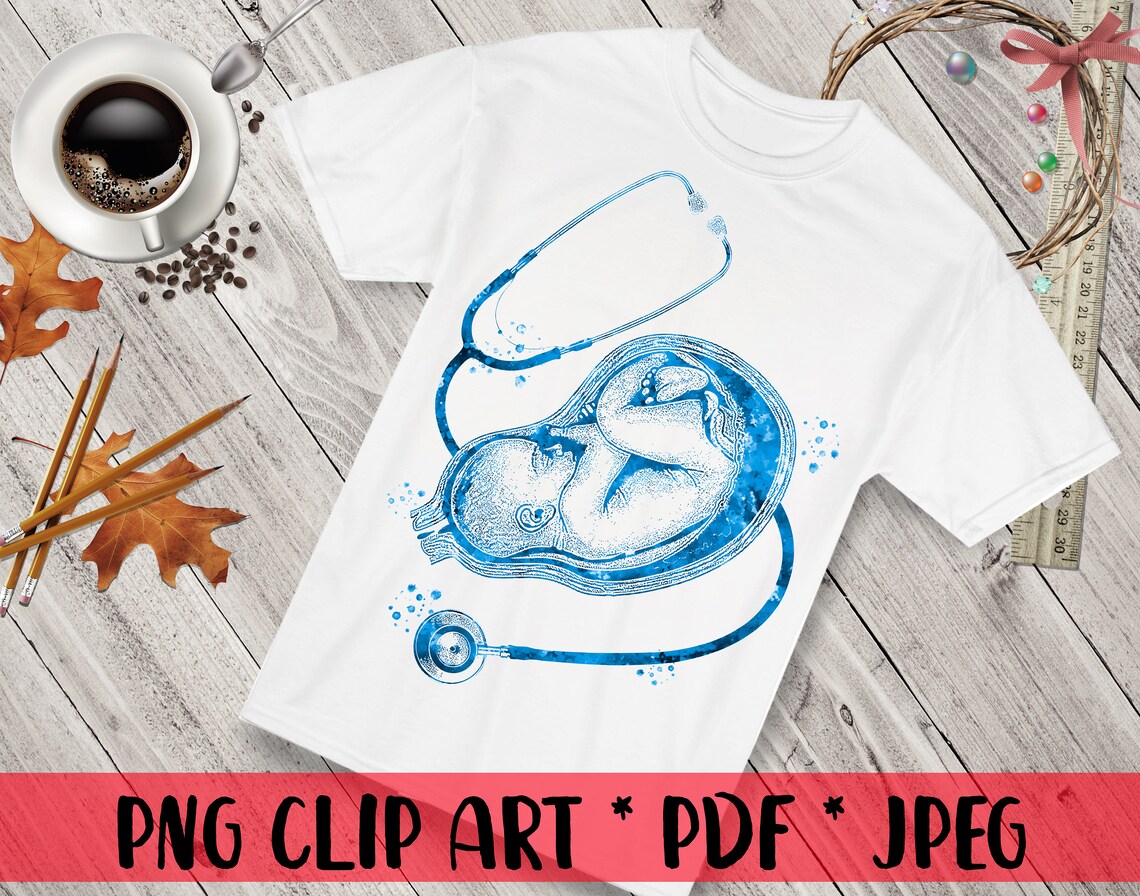 Fetus Clipart Baby in Womb PNG Clipart Embrio Development - Etsy