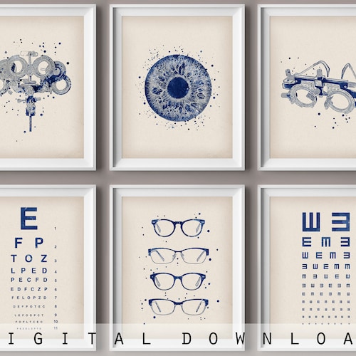 Optometry Poster Set 6 Ophthalmology Art Eye Anatomy Decor - Etsy