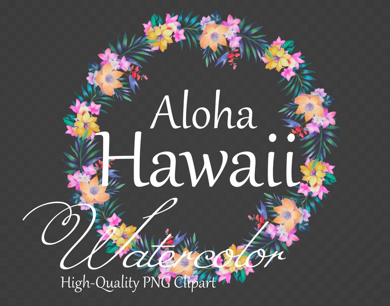 9 Hawaiian Flowers Clipart Aloha Hawaii PNG Tropical Flowers - Etsy