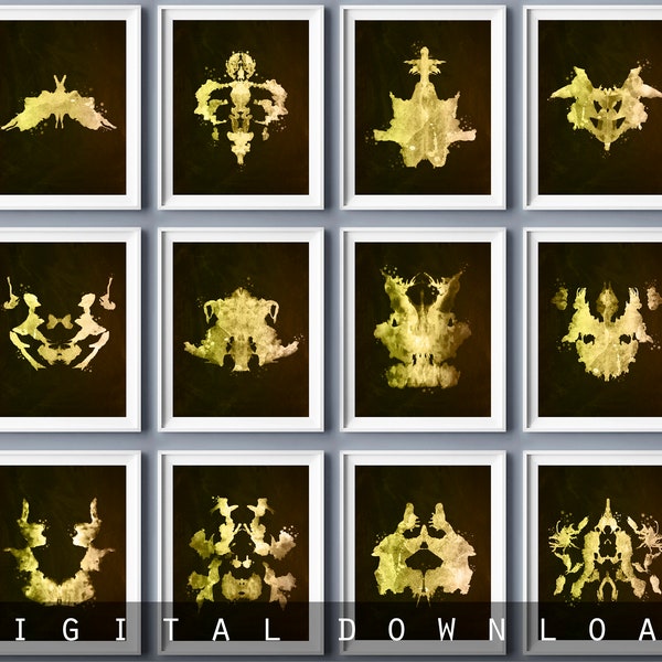 Rorschach Inkblot Test Cards - Etsy