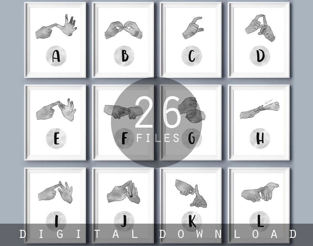 AUSLAN Sign Alphabet Cards Set 26, Auslan Language, Alphabet Education ...