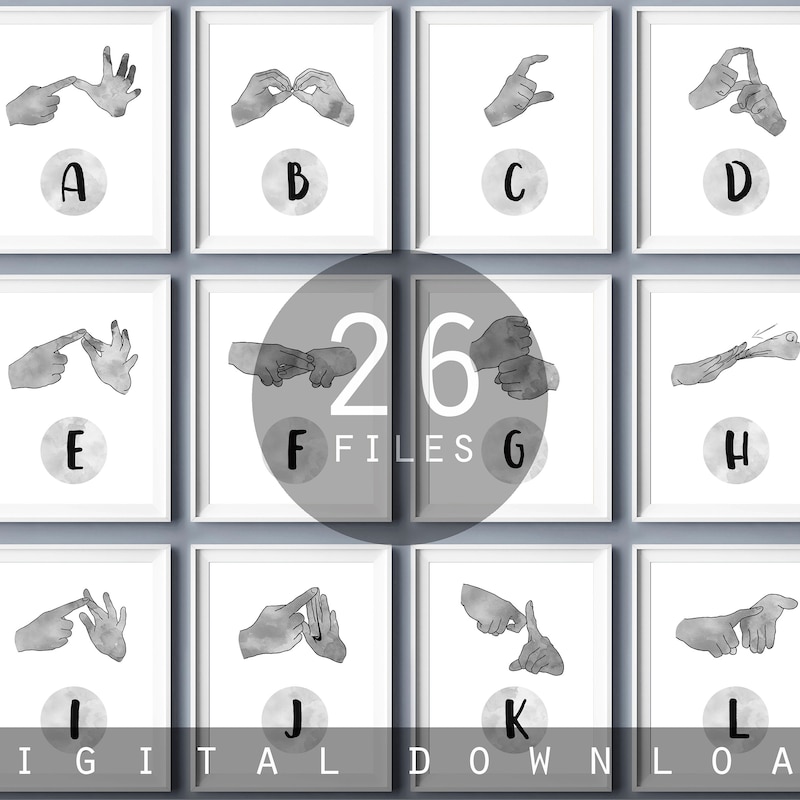 Auslan Sign Language Poster - Etsy Australia