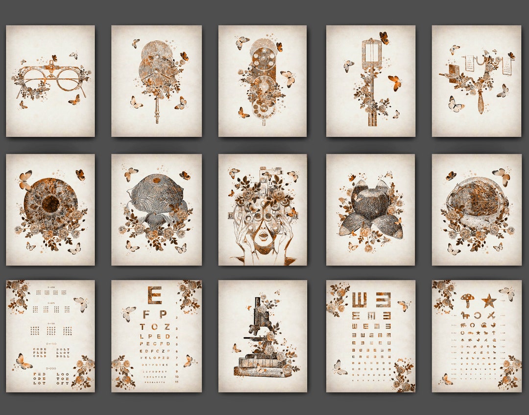 15 Vintage Optometry Art Eye Anatomy Art Ophthalmology Poster ...