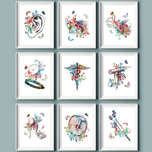 Human Ear Anatomy Art Medical Artwork Audiology Poster - Etsy