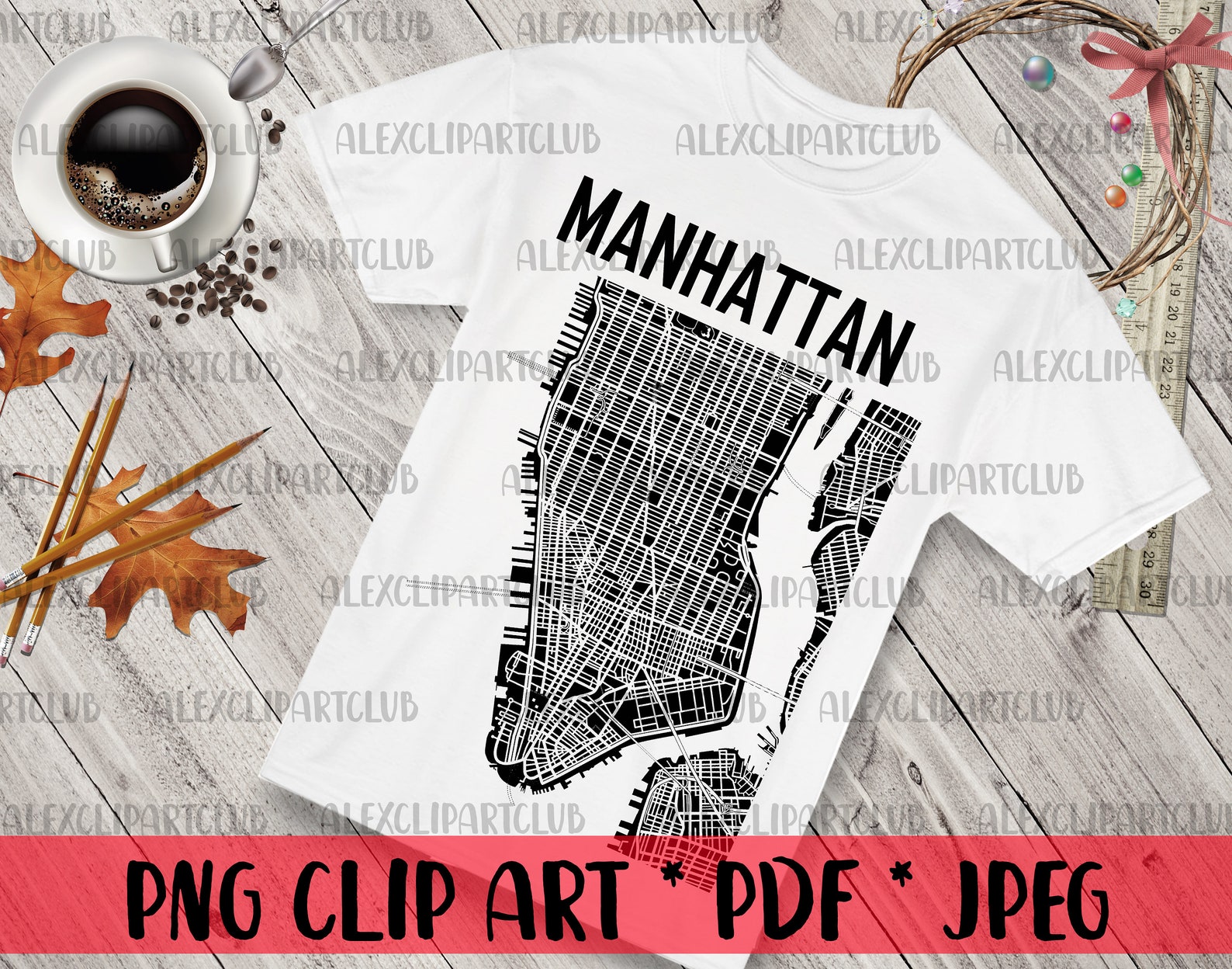 Manhattan Nueva York Mapa de la ciudad con coordenadas | Etsy