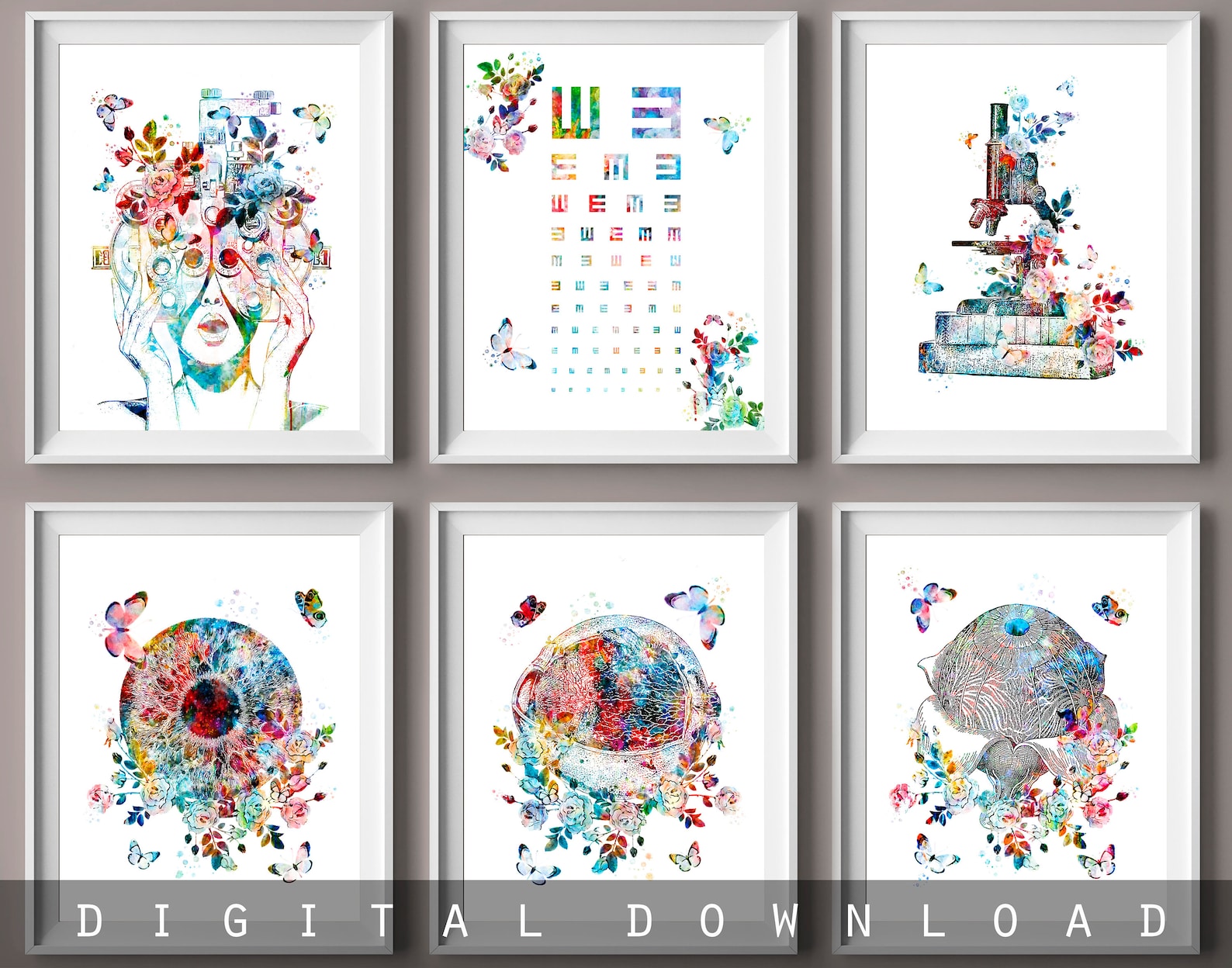 Optometry Poster Set 6 Ophthalmology Art Eye Anatomy Decor - Etsy