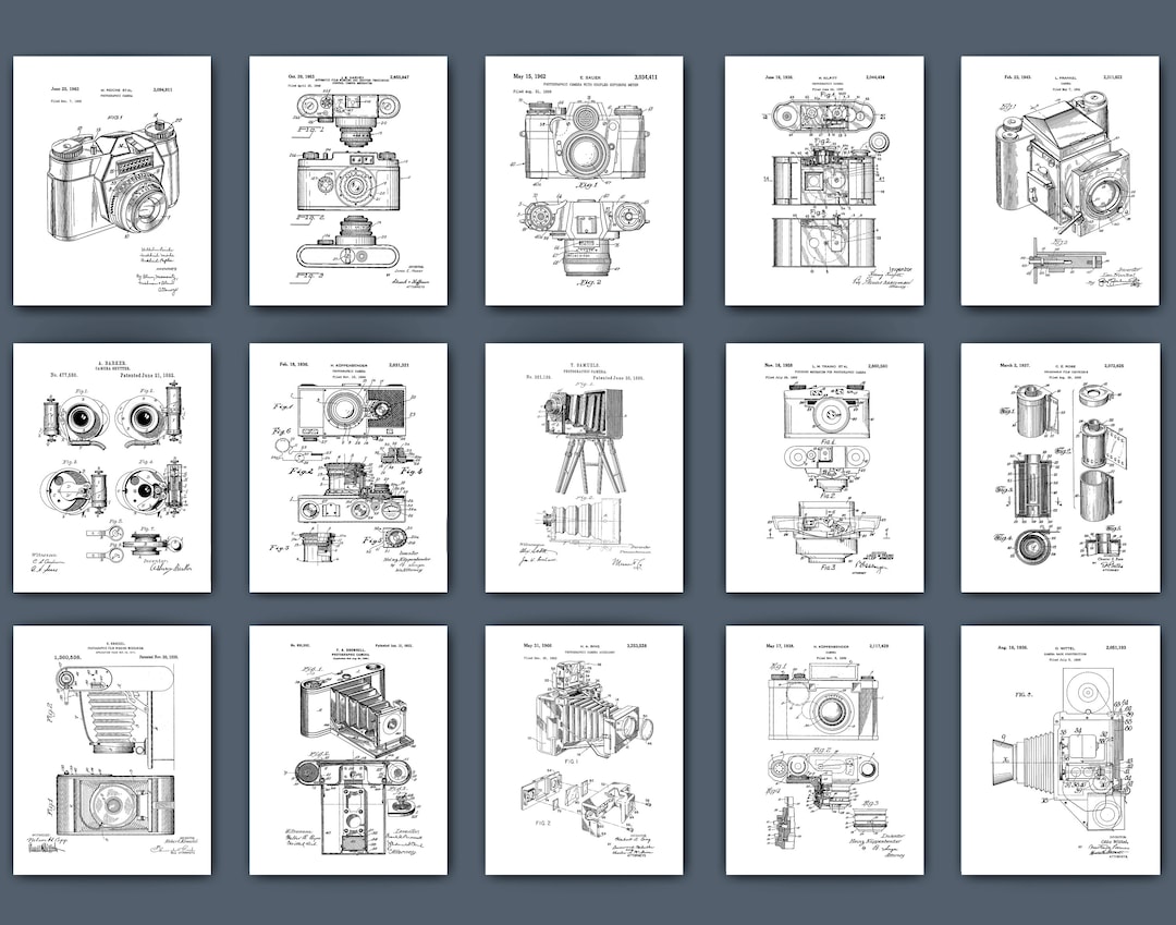 15 Photographer Gift Photographic Camera Patent Art Vintage Camera ...