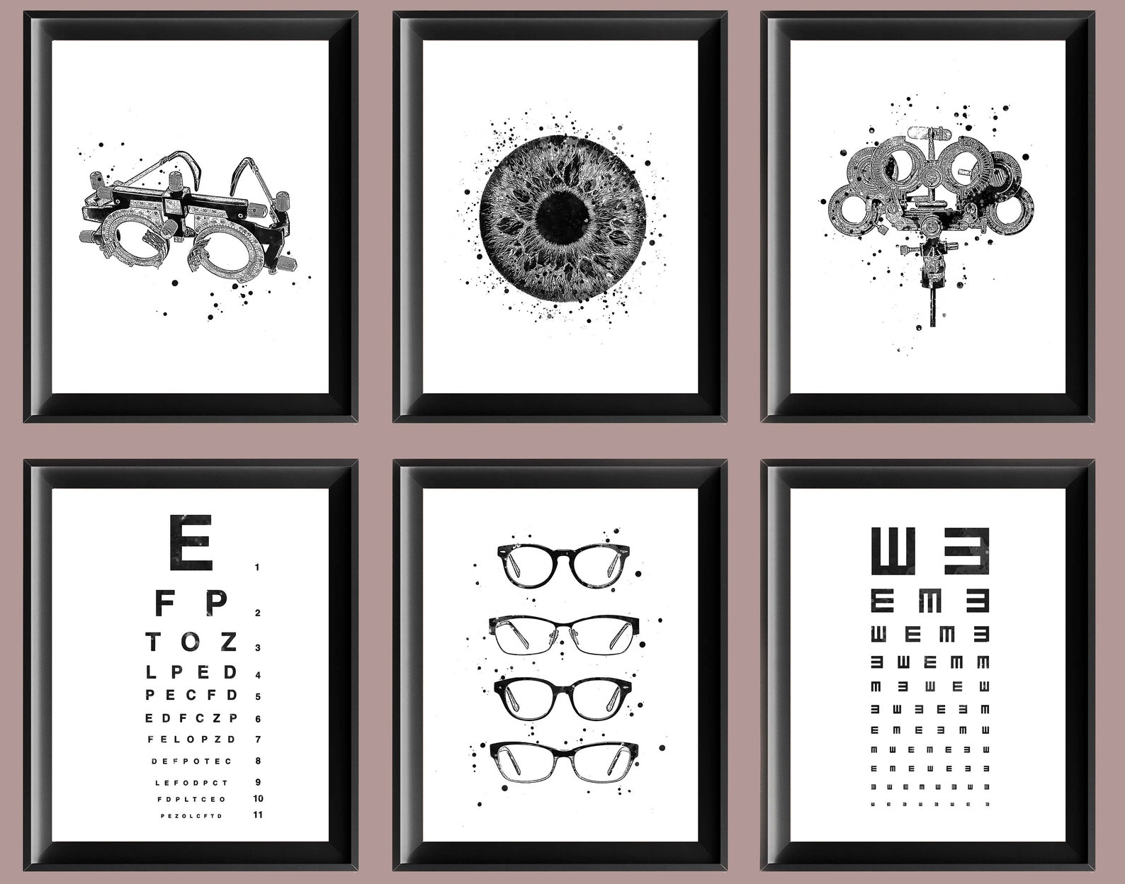 6 Optometrist Office Art Ophthalmology Art Medical Art - Etsy
