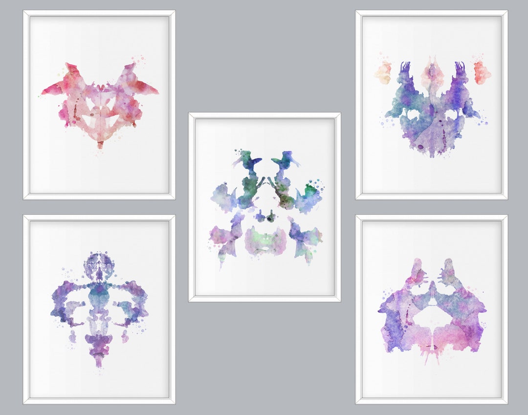 Rorschach Test Watercolor Art Prints: Psychology Decor (11x14) - Etsy