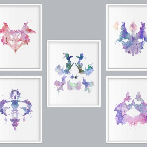 Rorschach Inkblot Test Cards - Etsy