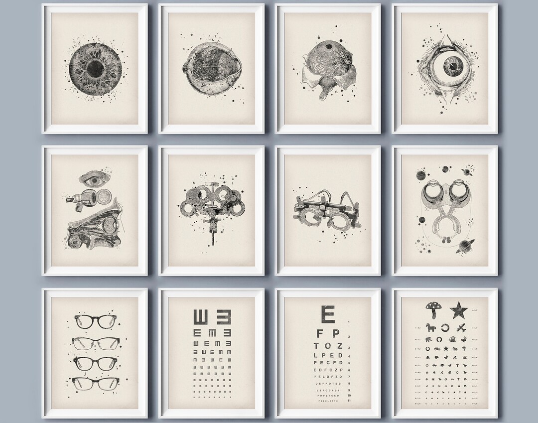 12 Ophthalmic Art Human Eye Anatomy Poster Optometrist Gift ...