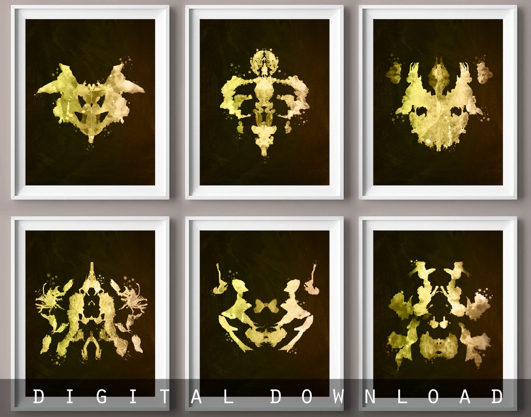 Rorschach Inkblot Art Prints: Psychologist Office Decor (digital ...