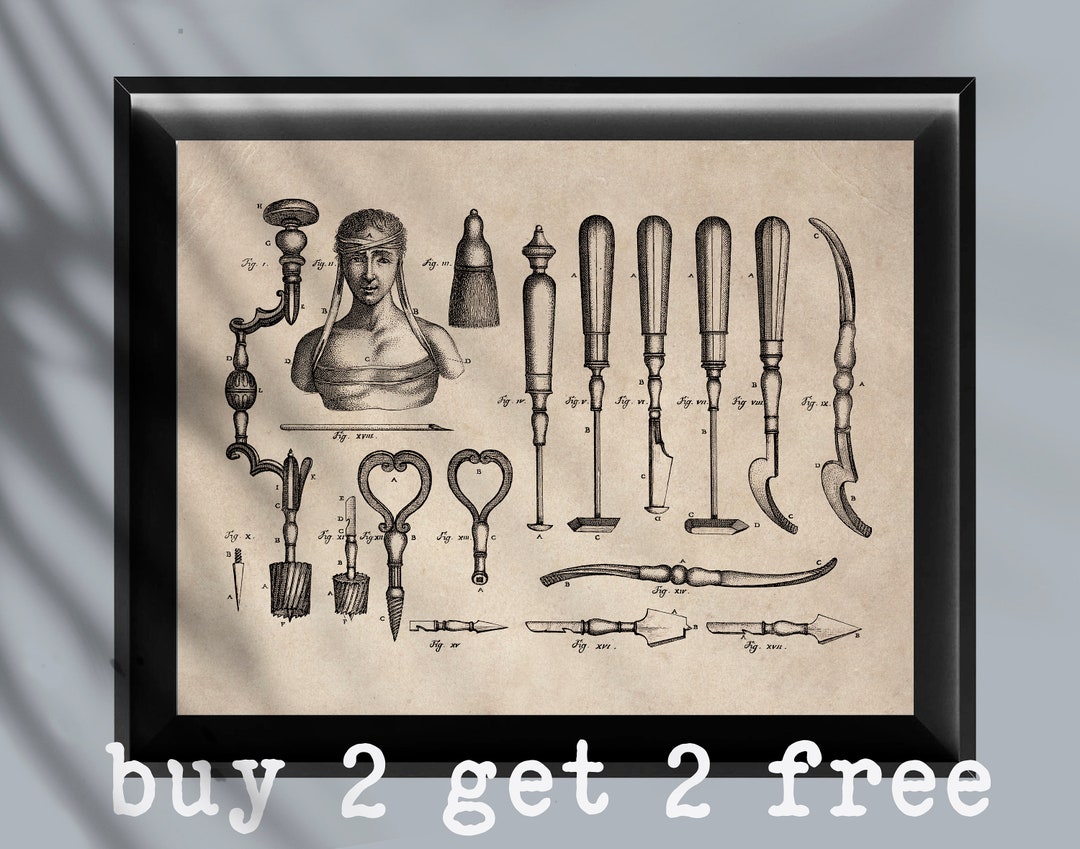 Vintage Surgical Instruments Poster Medical Tools Art Doctor Device Art Medicine Wall Decor ...