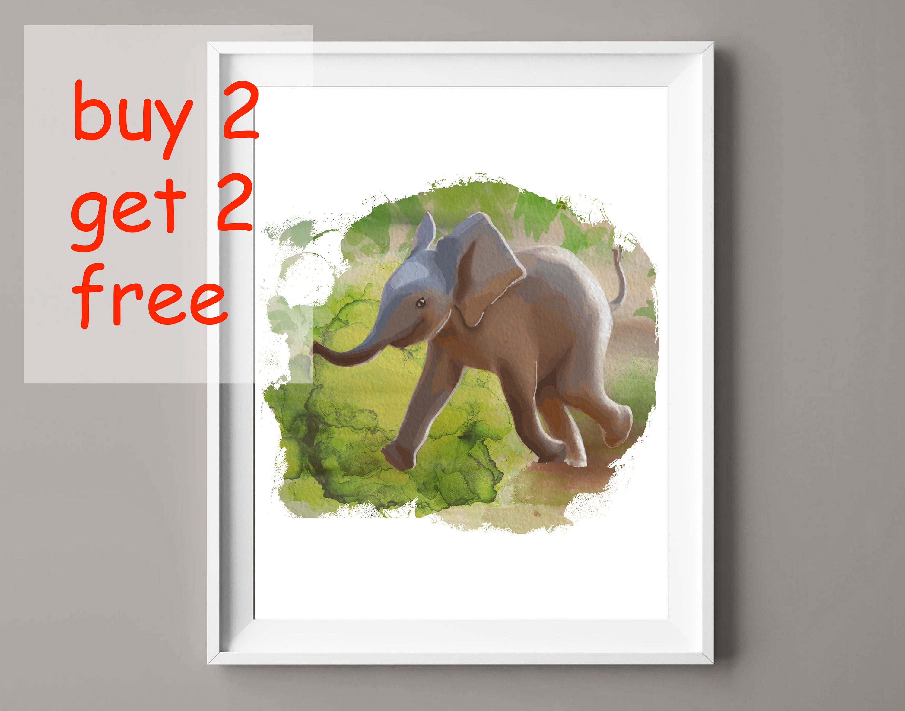 African Forest Elephant Drawing
