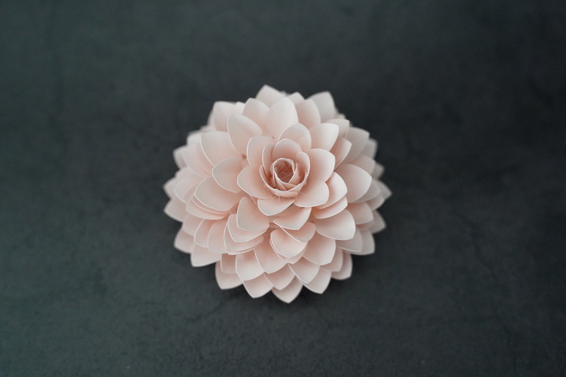 Dahlia Paper Flower Template SVG Cut Files and PDF Printable | Etsy