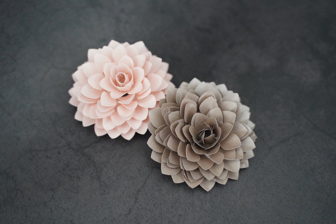 Dahlia Paper Flower Template SVG Cut Files and PDF Printable Pattern - Etsy