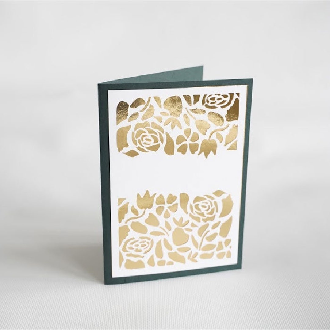 Floral Lace Card Template SVG Cut Files and PDF Printable - Etsy