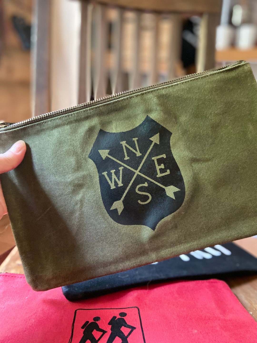 CAMP COLLECTION - Waxed Coated Canvas Pouch - Etsy