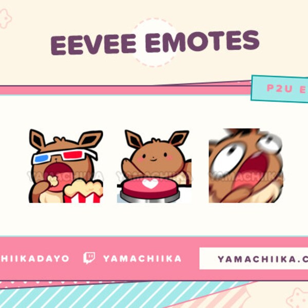 Animated Eevee Emotes - Etsy
