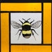Stained Glass Bee Panel | Etsy