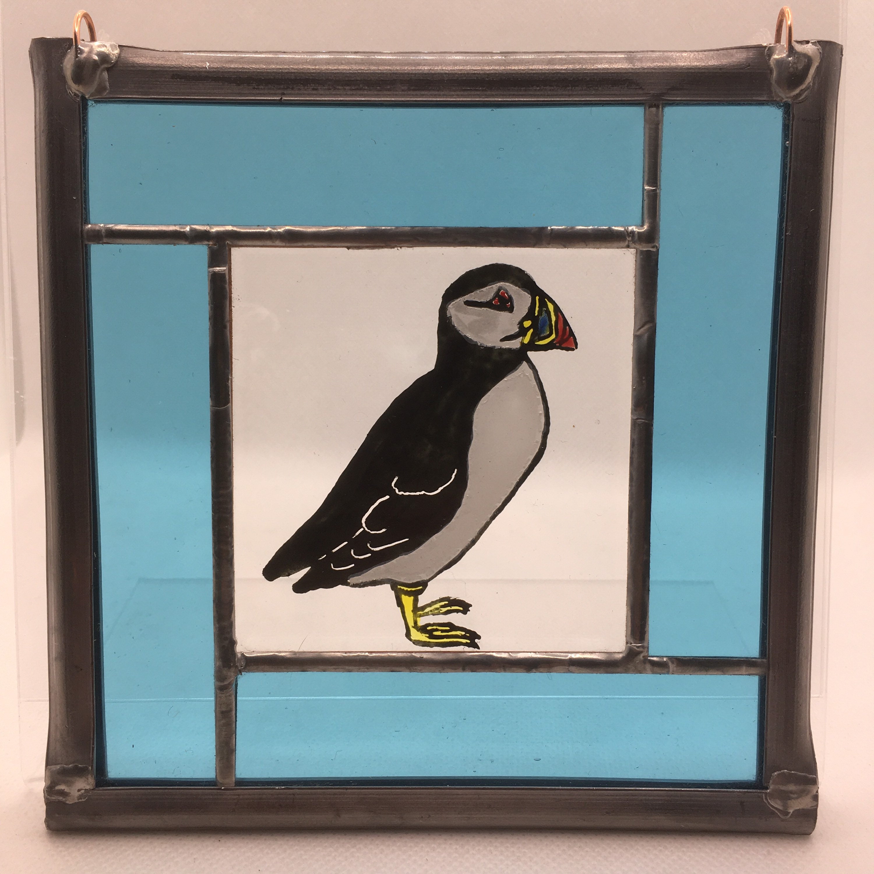 Puffin Stained Glass Panel - Etsy