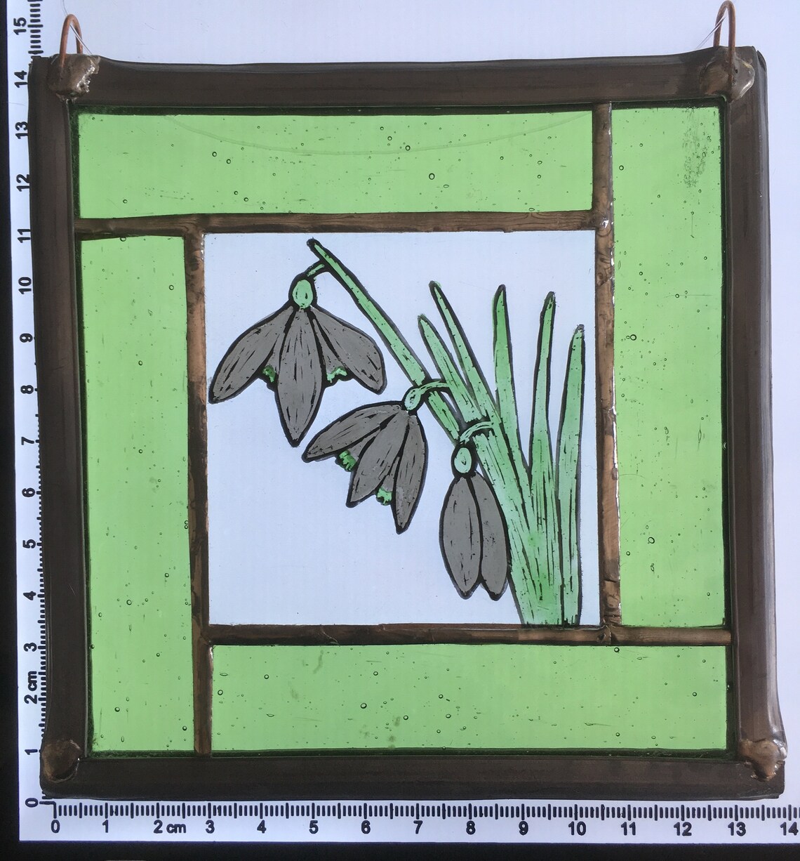 Stained Glass Snowdrop Panel | Etsy UK