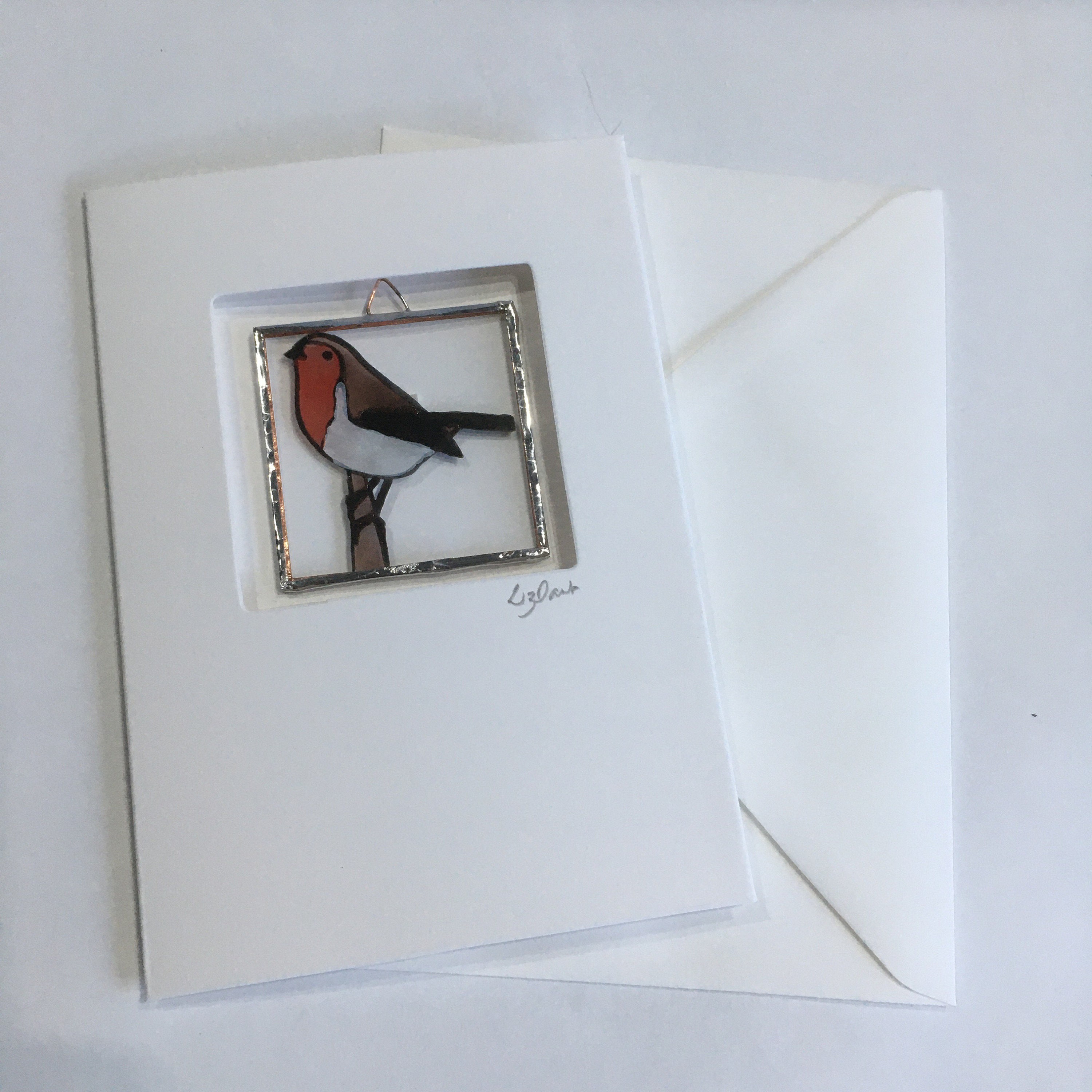 Stained Glass Robin Card - Etsy UK