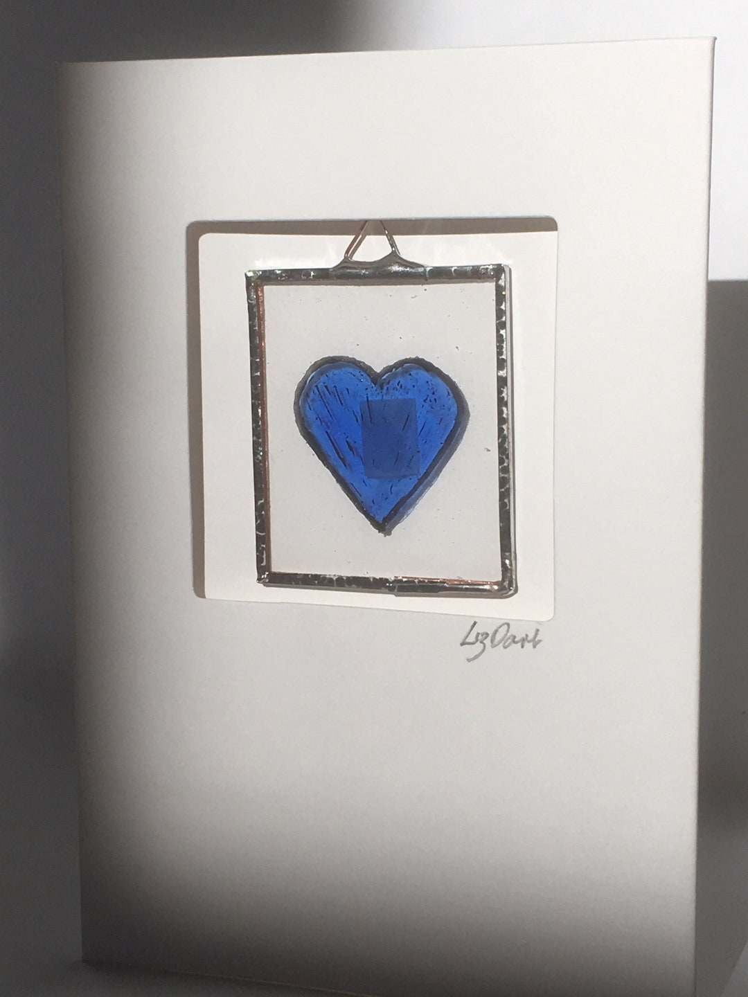 Blue Heart Card - Etsy
