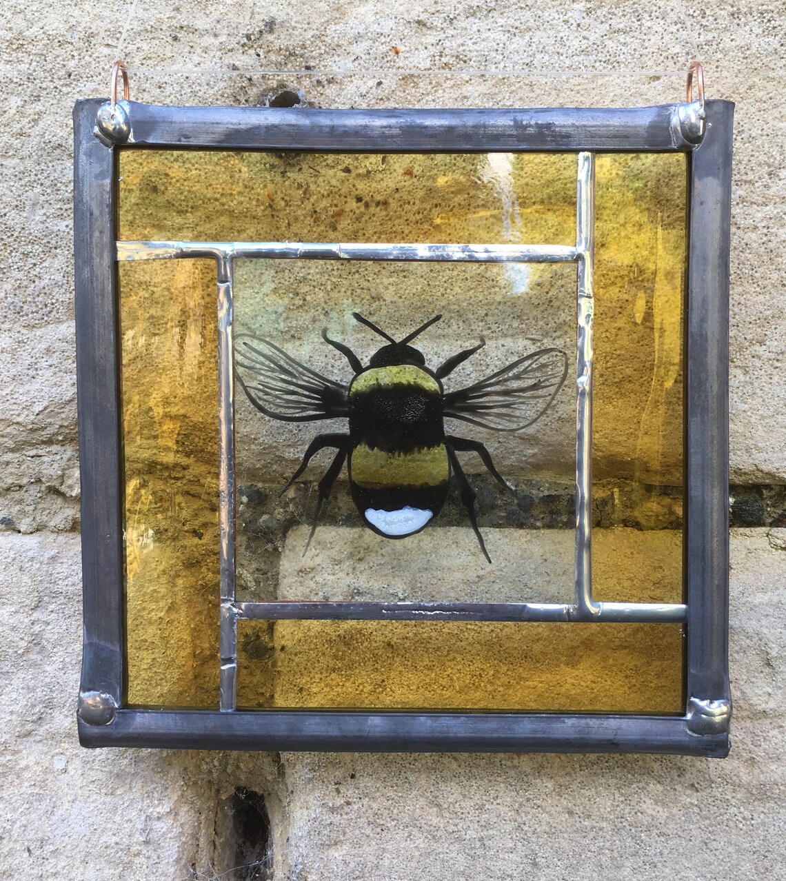 Stained Glass Bee Panel - Etsy