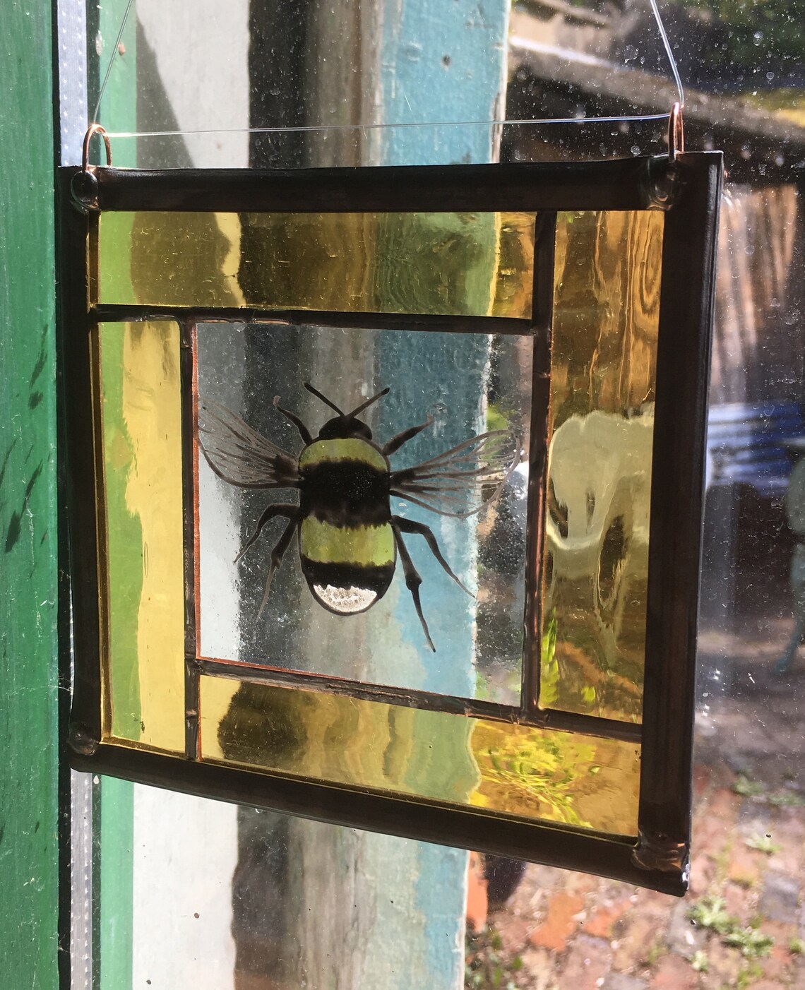 Stained Glass Bee Panel - Etsy