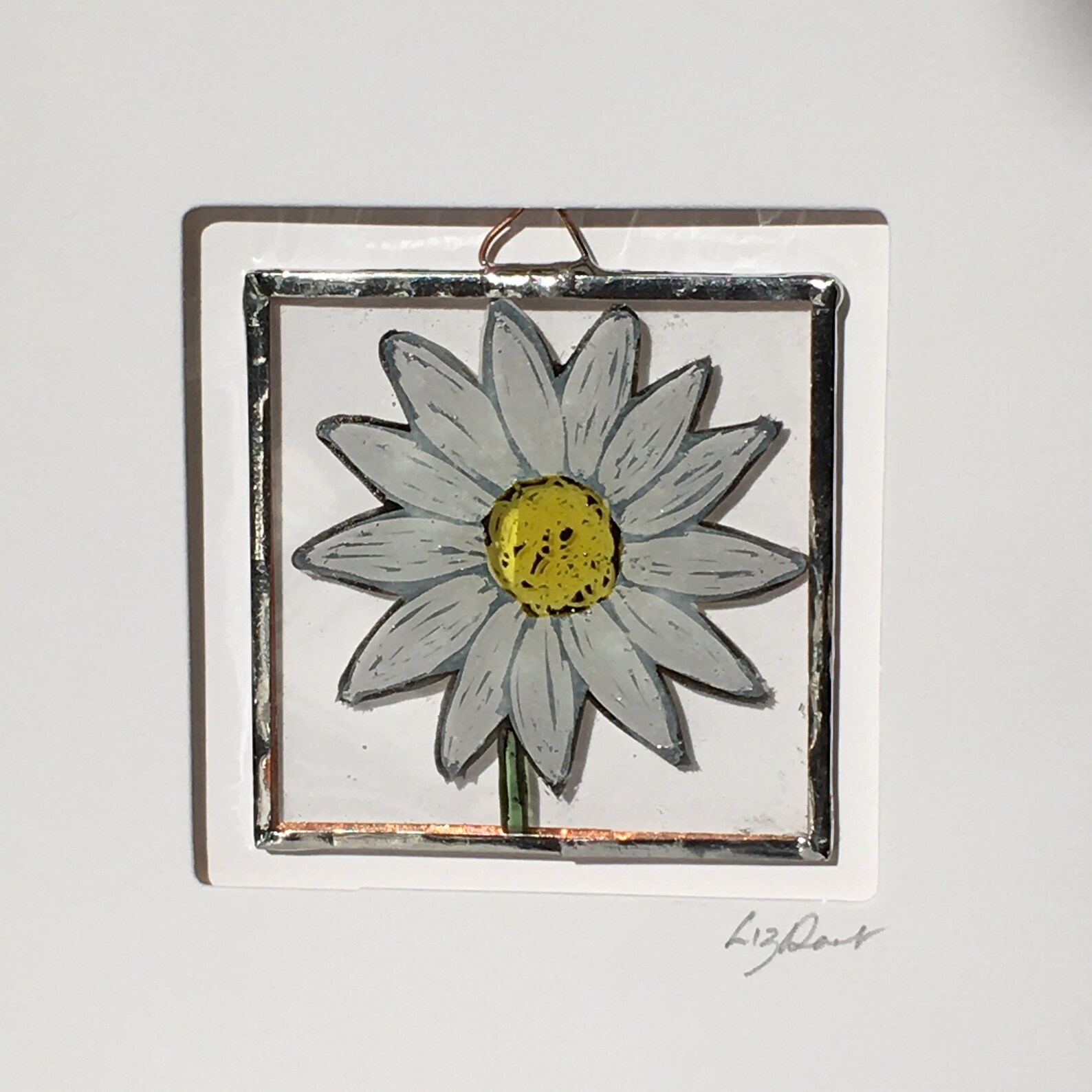 Daisy Card With Detachable Stained Glass Hanging - Etsy