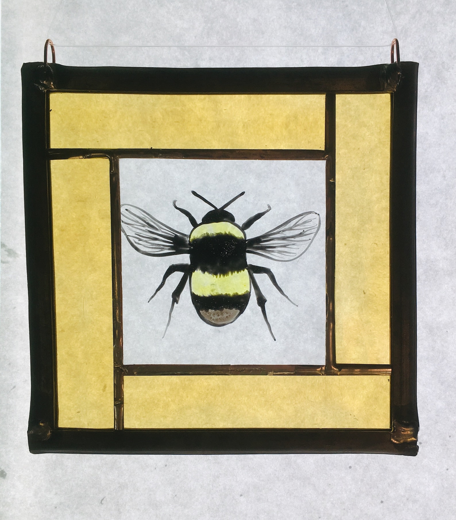 Stained Glass Bee Panel - Etsy