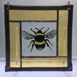 Stained Glass Bee Panel - Etsy