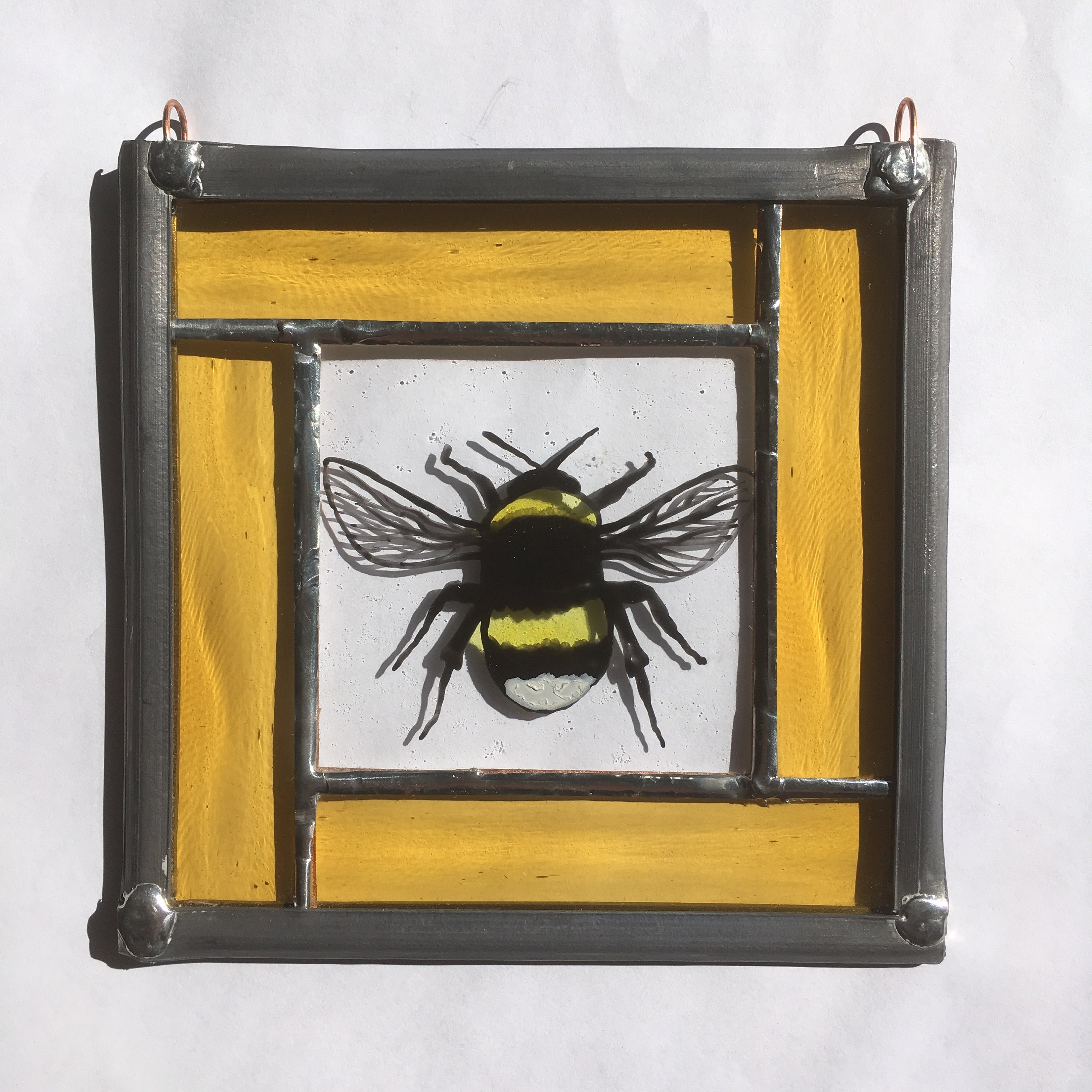 Stained Glass Bee Panel - Etsy